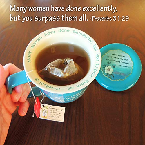 Abbey Gift Amazing Woman Ceramic Mug and Coaster Set, multicolor, "4 1⁄2 by 10 1⁄8 by 1""" (56876T)