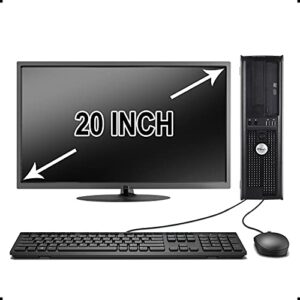 dell optiplex with 20-inch monitor (core 2 duo 3.0ghz, 8gb ram, 1tb hdd, windows 10 professional), black (renewed)']