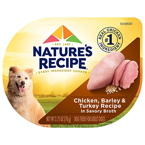 Nature's Recipe Wet Dog Food, Chicken & Turkey in Broth Recipe, 2.75 Ounce Cup (Pack of 12)