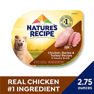 Nature's Recipe Wet Dog Food, Chicken & Turkey in Broth Recipe, 2.75 Ounce Cup (Pack of 12)