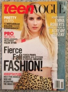 teen vogue magazine (november, 2015) emma roberts cover