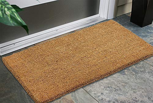 Kempf Natural Coco Coir Doormat, 22-inch by 36-inch, 1" Thick Low Clearance