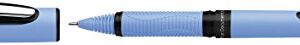 Schneider One Hybrid N Rollerball Pen, 0.3 mm Hybrid Needle Tip, Light Blue Barrel, Black Ink, Box of 10 Pens (183401)