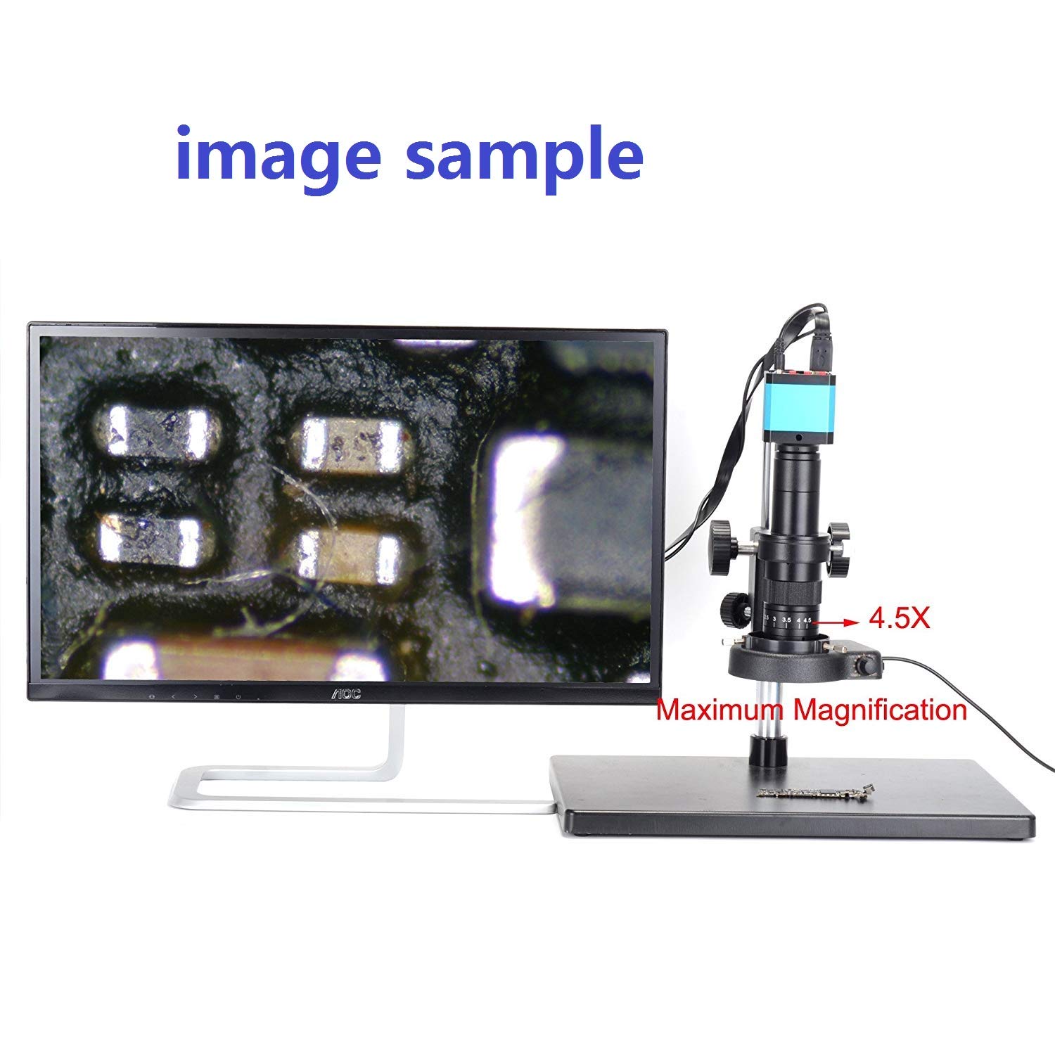 HAYEAR 14MP HD TV HDMI USB Industry Digital C-Mount Microscope Camera TF Card + 180x Zoom C-Mount Lens