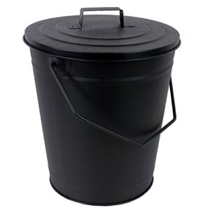 jvl charnwood coal bucket fire fireside log holder 28 x 32cm with handle & lid