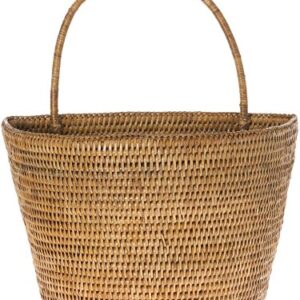 KOUBOO 1060072 La Jolla Rattan Wall Basket, Large, 13" x 8" x 15.5", Honey-Brown