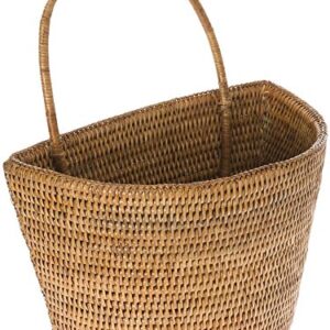 KOUBOO 1060072 La Jolla Rattan Wall Basket, Large, 13" x 8" x 15.5", Honey-Brown