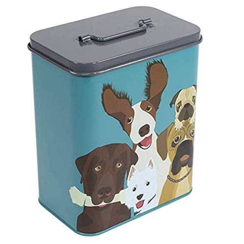 Burgon & Ball Creaturewares GCR/Dog Pet Food Storage Tin The Rabble' Dog, Grey, 16.5 x 11 x 20 cm