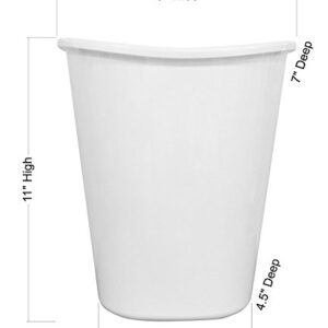 RNK Shops Baseball Waste Basket - Single Sided (White) (Personalized)