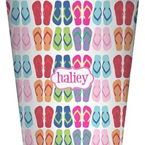 RNK Shops Flipflop Waste Basket - Single Sided (White) (Personalized)