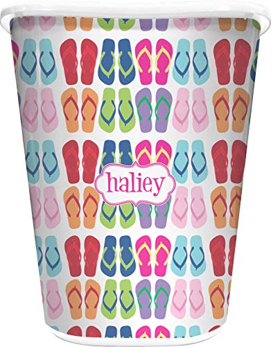 RNK Shops Flipflop Waste Basket - Single Sided (White) (Personalized)