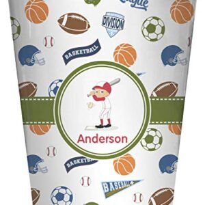 RNK Shops Sports Waste Basket - Single Sided (White) (Personalized)