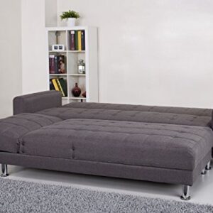 Gold Sparrow Frankfort Convertible Sectional Sofa Bed, Gray