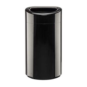 Safco Products Open Top Trash Can/Receptacle with Liner 9921BL; Black; 14 Gallon Capacity; Hands-Free Disposal; Modern Styling Black Finish