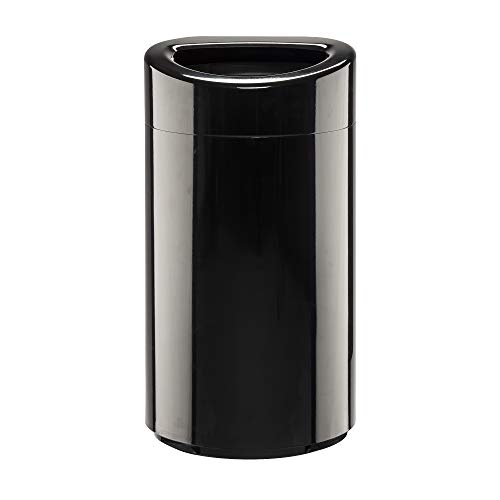 Safco Products Open Top Trash Can/Receptacle with Liner 9921BL; Black; 14 Gallon Capacity; Hands-Free Disposal; Modern Styling Black Finish