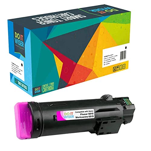 Do it Wiser Compatible Toner Cartridge Replacement for Xerox Phaser 6510 6510dn, Xerox WorkCentre 6515 6515dn Printers - 106R03480 106R03477 106R03478 106R03479 High Yield (5 Pack)