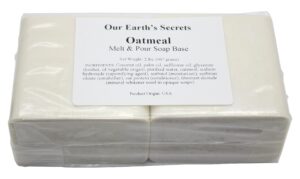 oatmeal- 2 lbs melt and pour soap base - our earth's secrets