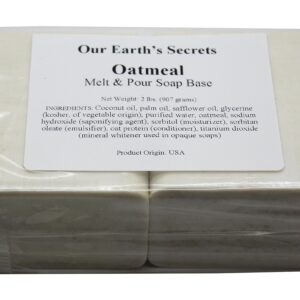 Oatmeal- 2 Lbs Melt and Pour Soap Base - Our Earth's Secrets