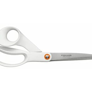 Fiskars Universal Scissors, Total Length: 24 cm, Quality Steel/Synthetic Material, Functional Form, White, 1020414