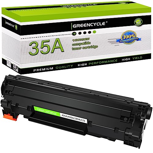 greencycle High Yield Compatible 35A CB435A Toner Cartridge Replacement for Laserjet P1002 P1003 P1004 P1005 P1006 P1007 P1009 Series Printers ( Black, 1 Pack )