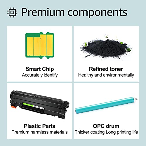 greencycle High Yield Compatible 35A CB435A Toner Cartridge Replacement for Laserjet P1002 P1003 P1004 P1005 P1006 P1007 P1009 Series Printers ( Black, 1 Pack )