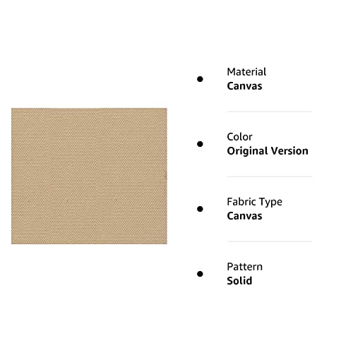 Waterproof Fabric Canvas Solid Khaki Indoor Outdoor / 60" Wide/Sold by The Yard