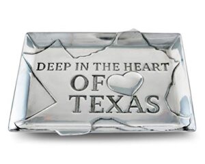 arthur court designs aluminum deep in the heart of texas food service tray, desktop storage organizer, catchall, valet, nightstand or dresser 9.5 inch x: 7 inch