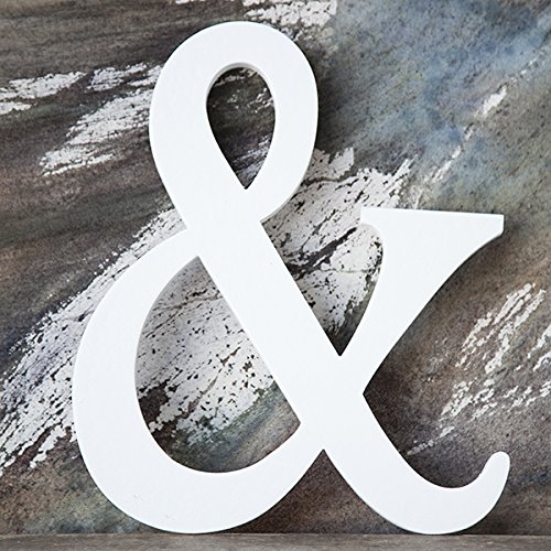 The Lucky Clover Trading & Wood Block Symbol, 14" L, White Wall Letter