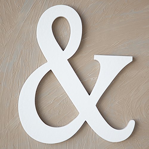 The Lucky Clover Trading & Wood Block Symbol, 14" L, White Wall Letter