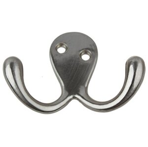 gliderite hardware 7511-sn-10 2” satin nickel octopus double hooks 10 pack