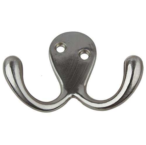 GlideRite Hardware 7511-SN-10 2” Satin Nickel Octopus Double Hooks 10 Pack