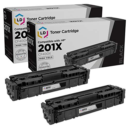 LD Products Compatible Toner Cartridge Replacement for HP 201X CF400X High Yield (Black, 2-Pack) for use in Color Laserjet: M252dw, M252n, M277c6, M277n, MFP M277dw