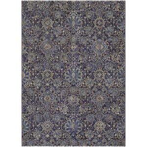 couristan easton winslet machine made area rug, 2' x 3'7", navy/sapphire