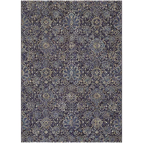 Couristan Easton Winslet Machine Made Area Rug, 2' x 3'7", Navy/Sapphire