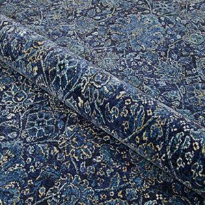 Couristan Easton Winslet Machine Made Area Rug, 2' x 3'7", Navy/Sapphire