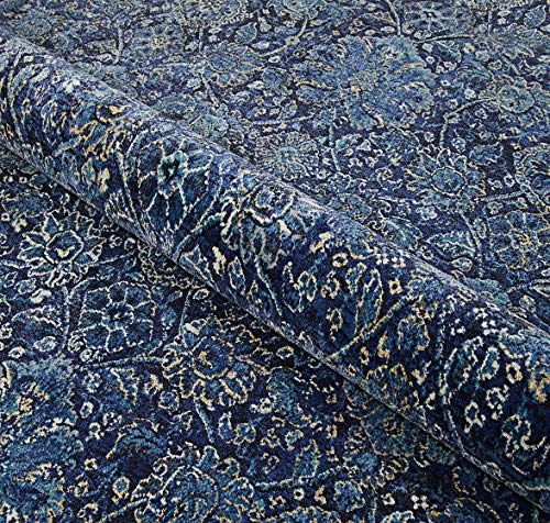 Couristan Easton Winslet Machine Made Area Rug, 2' x 3'7", Navy/Sapphire