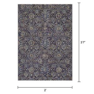 Couristan Easton Winslet Machine Made Area Rug, 2' x 3'7", Navy/Sapphire