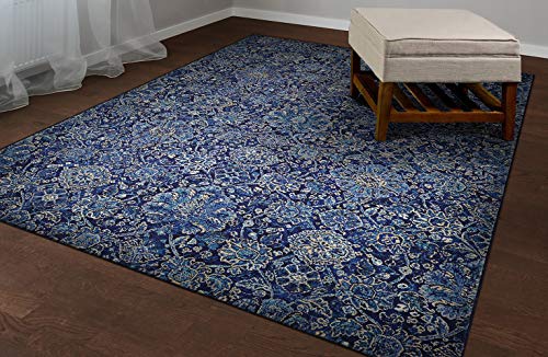 Couristan Easton Winslet Machine Made Area Rug, 2' x 3'7", Navy/Sapphire