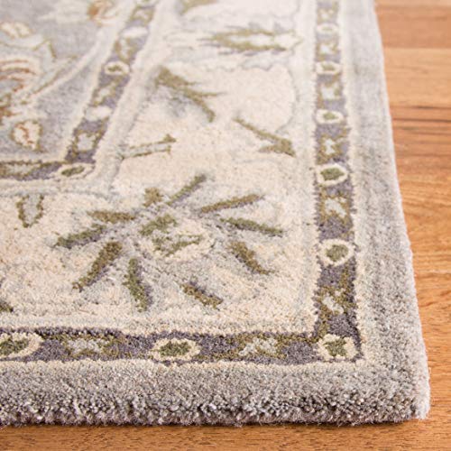 SAFAVIEH Heritage Collection Accent Rug - 2' x 3', Grey & Beige, Handmade Traditional Oriental Wool, Ideal for High Traffic Areas in Entryway, Living Room, Bedroom (HG863A)