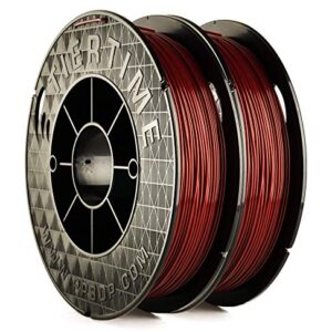 Tiertime UP Fila Premium PLA 3D Printer Filament, Low Odor, Consistent 1.75mm Diameter,1KG (500g×2 Spools), Burgundy Red C-22-09