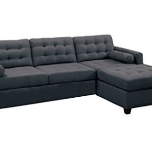 Poundex Sofas, Slate Black