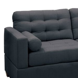 Poundex Sofas, Slate Black