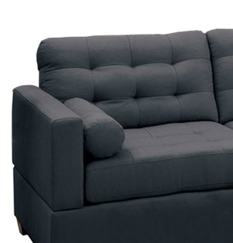 Poundex Sofas, Slate Black