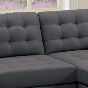 Poundex Sofas, Slate Black