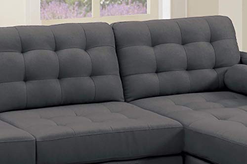 Poundex Sofas, Slate Black