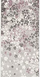 SAFAVIEH Adirondack Collection Runner Rug - 2'6" x 8', Light Grey & Purple, Floral Design, Non-Shedding & Easy Care, Ideal for High Traffic Areas in Living Room, Bedroom (ADR115M)