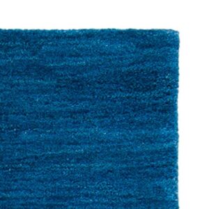 SAFAVIEH Himalaya Collection 8' Square Blue HIM583A Handmade Premium Wool Area Rug