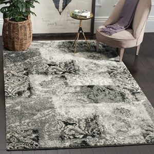 safavieh retro collection accent rug - 3' x 5', cream & grey, modern abstract design, non-shedding & easy care, ideal for high traffic areas in entryway, living room, bedroom (ret2137-1180)