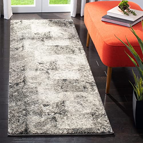 SAFAVIEH Retro Collection Accent Rug - 3' x 5', Cream & Grey, Modern Abstract Design, Non-Shedding & Easy Care, Ideal for High Traffic Areas in Entryway, Living Room, Bedroom (RET2137-1180)