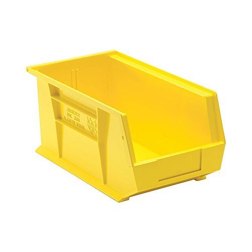 Quantum QUS240 Plastic Storage Stacking Ultra Bin, 14-Inch by 8-Inch by 7-Inch, Yellow, Case of 12 by Quantum Storage Systems